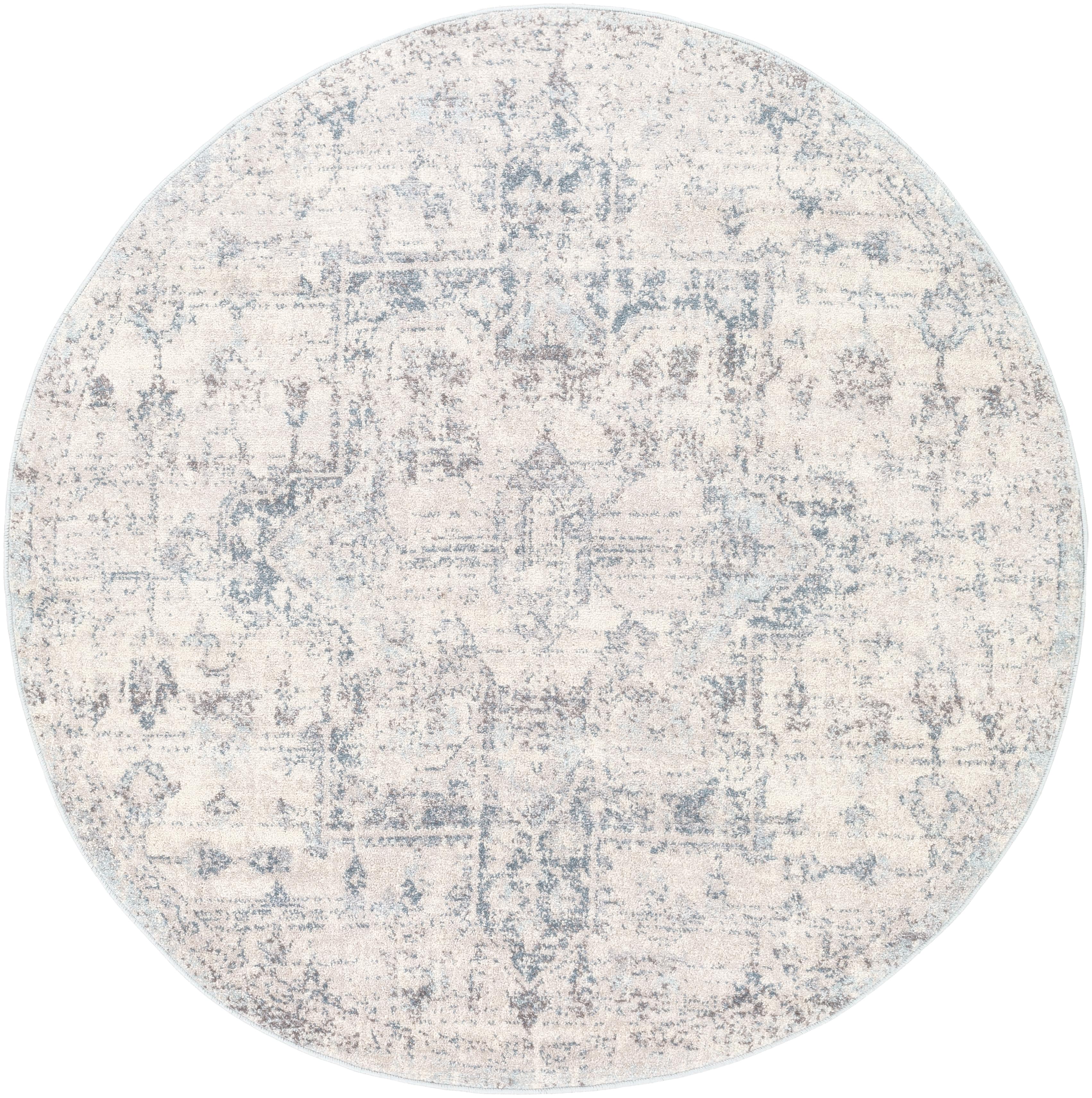 Mark&Day Area Rugs, 5ft Round Isere Traditional Ivory Area Rug (5'3 ...