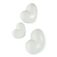 DecMode White Ceramic Slanted Heart Wall Decor with Varying Sizes (3 ...
