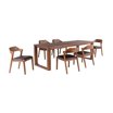 Boraam Rasmus 6pc Dining Set Chestnut Wire-Brush - Walmart.com