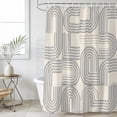 Boho Geometric Shower Curtain Set - Small 36" x 72" Washable Bathtub ...
