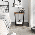 Sturdy 2-Tier Round Wooden Side Table for Living Room, Bedroom Accent ...