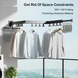 Outdoor Folded Wall Mount Clothes Hanger, Heavy Duty Retractable ...