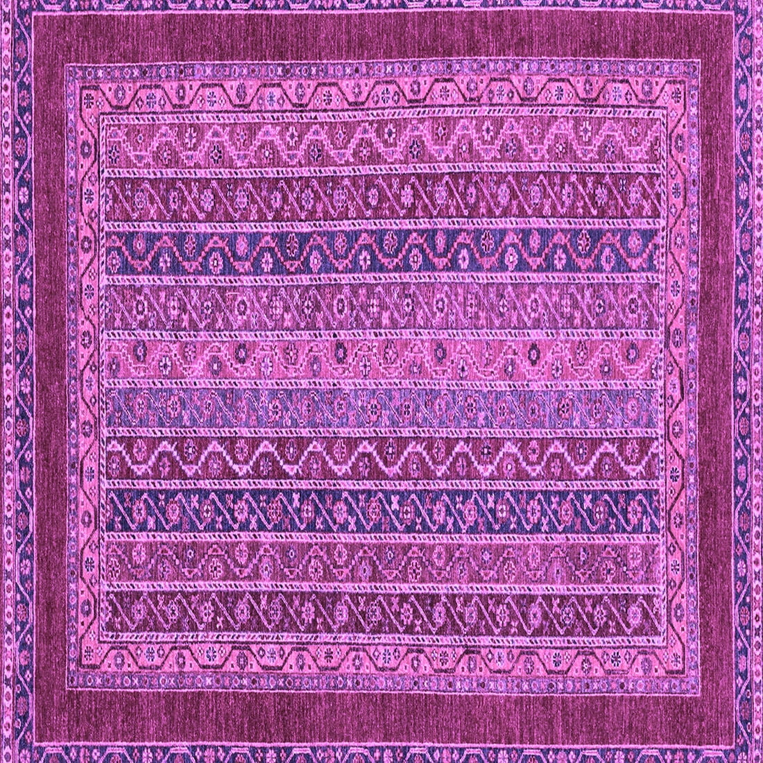 Ahgly Company Indoor Square Oriental Purple Modern Area Rugs, 7' Square ...
