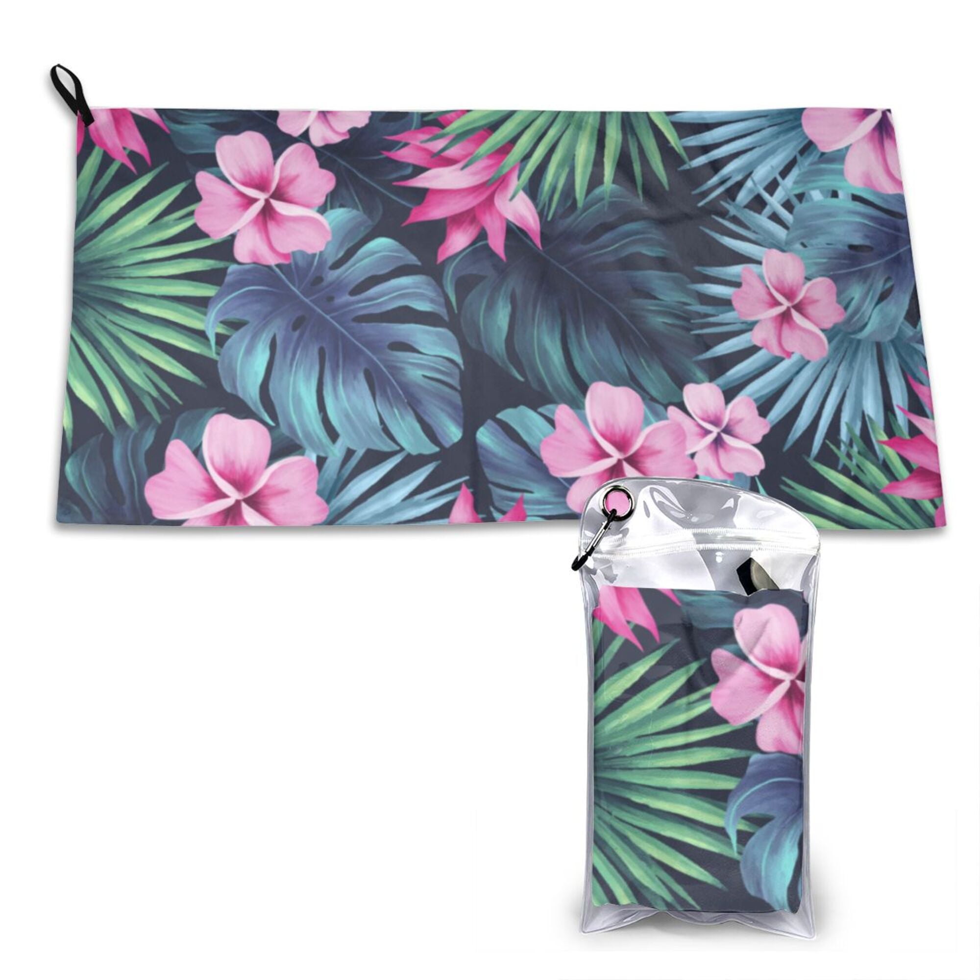 YFYANG Adult Microfiber Portable Travel Towel, Tropical Watercolor ...