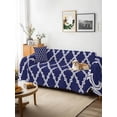 Quatrefoil Moroccan Pattern Couch Cover for 2 Cushion Sofa, Geometric ...