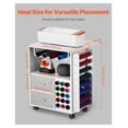 Craft Cart with Wheels & 15 Vinyl Roll Holders - Rolling Storage Table ...