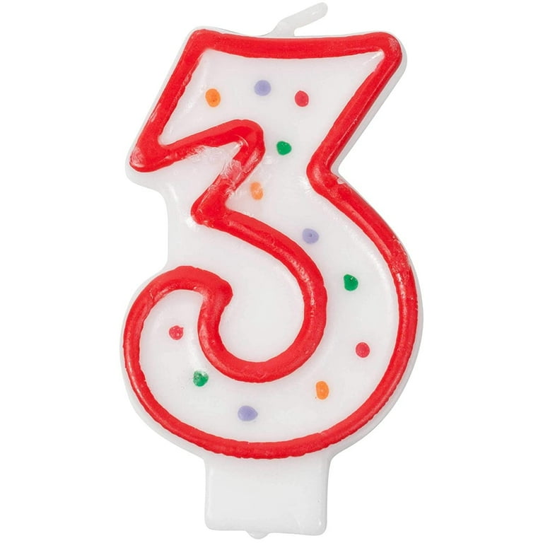 Number Birthday Candles 3