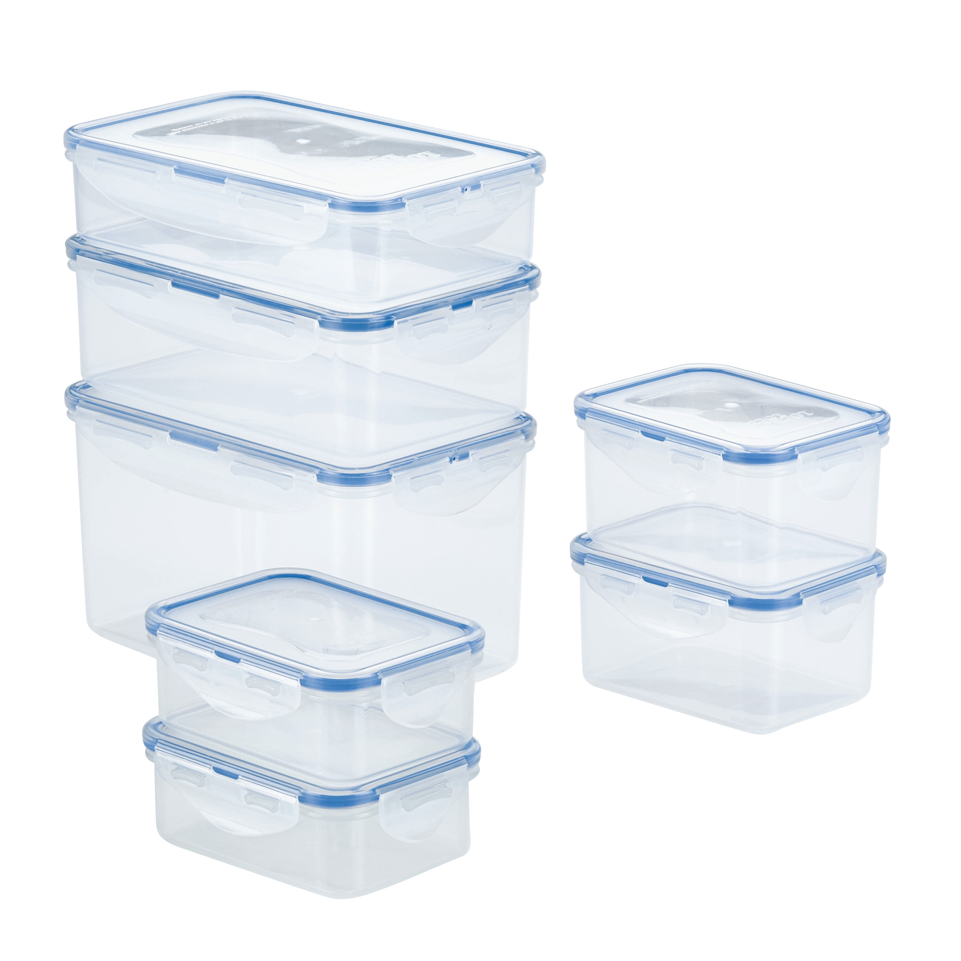 LocknLock Storage Rectangular Food Storage Container Set, 14-Piece ...