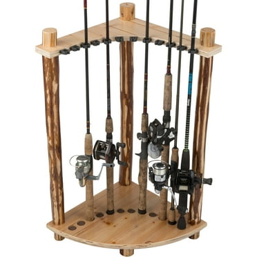 Rush Creek Creations 14 Fishing Rod Rack with 4 Utility Box Storage ...
