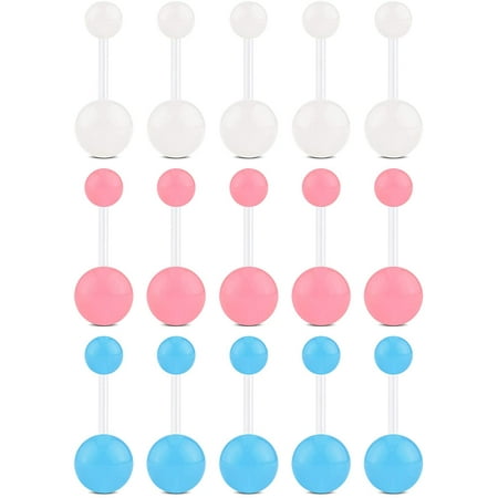 HTWW Plastic Belly Button Rings Navel Rings for Maternity Pregnancy ...