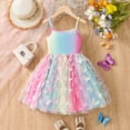 Essentials Girls Dresses 2026 Rainbow Gradient Patchwork Suspenders ...