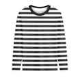 Agkizg Girls Striped Colorblock Long Sleeve Top, Round Neck Casual ...