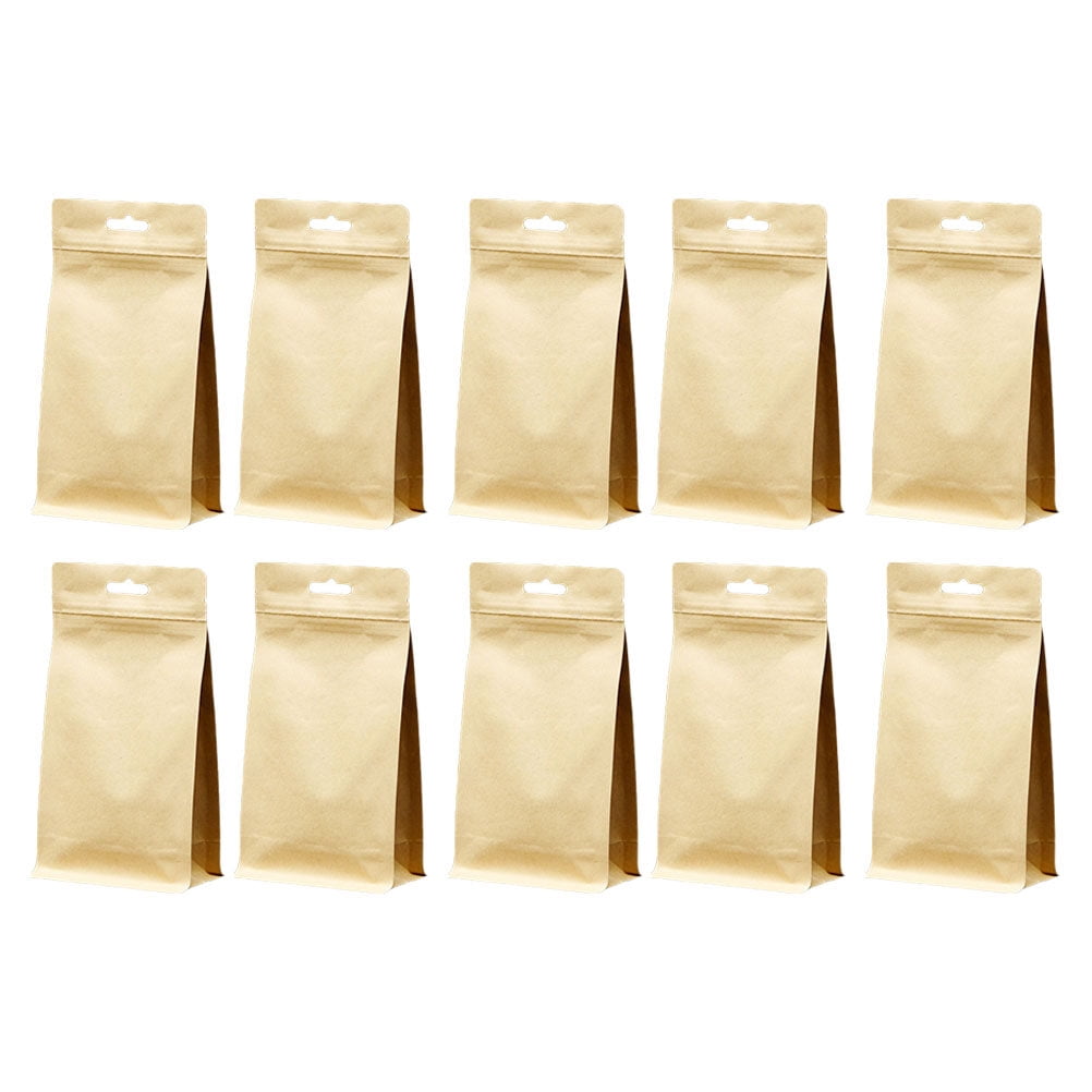 10 bolsas autosellables para almacenar alimentos, de papel kraft, para ...