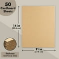 50-Pack Large Corrugated Cardboard Sheets for Mailing, Packing, DIY ...