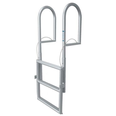 JIF Marine 7-Wide Step Standard Lift Ladder Aluminum Boat - Dock Ladder ...