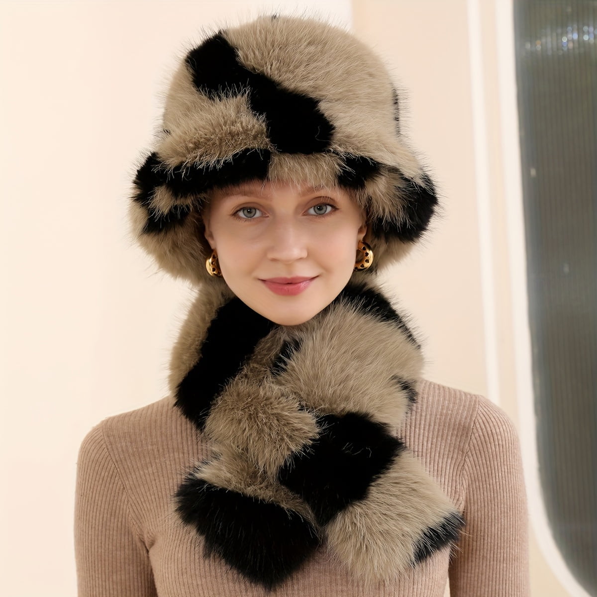 Click here for Peacnng 1/2pcs Winter Scarf Bucket Hat Set Classic... prices