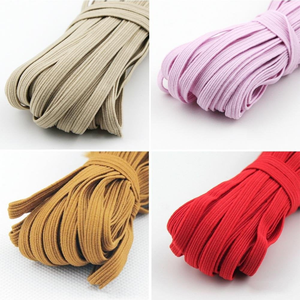 SPRING PARK 6mm 33Yards Elastic Band Rope Braided Knit Cord for DIY ...