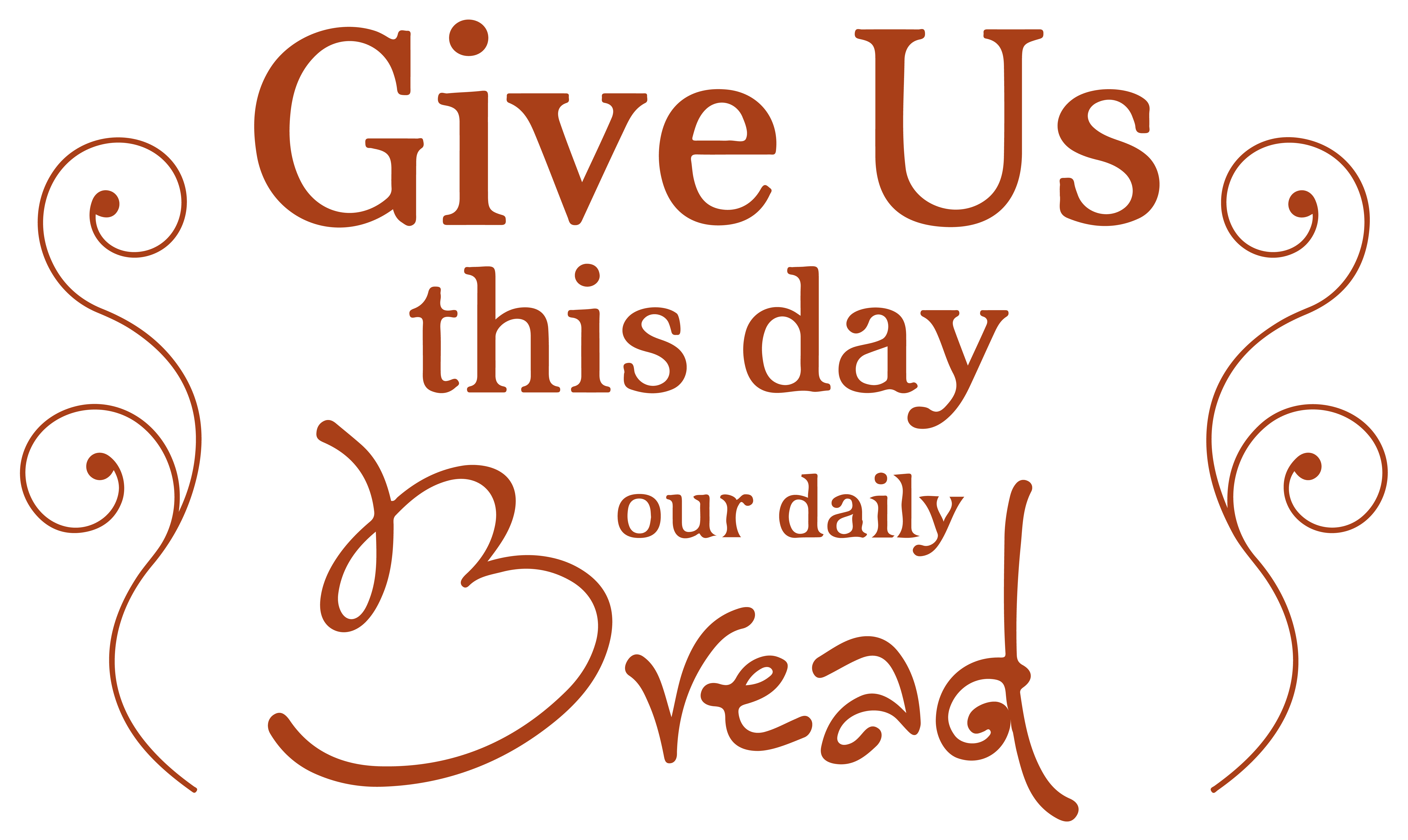Give us this day our daily bread Vinyl Decal Sticker Quote - Small ...