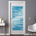 Blue Gradient Window Privacy Film, Minimalist Sea Waves Modern Summer ...