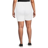 JMS Just My Size by Hanes Women's Plus Size 2 Pocket Pull-On Shorts ...