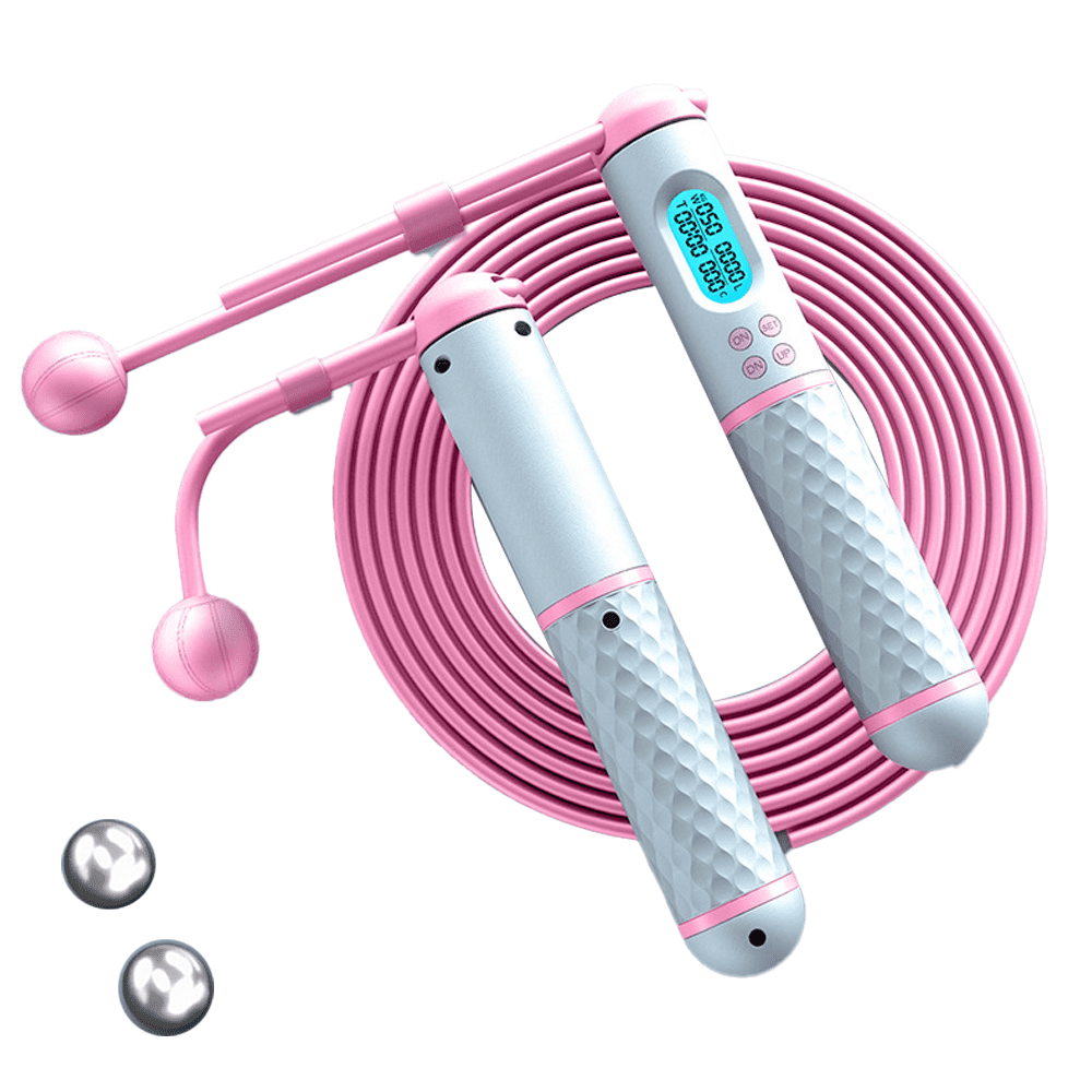 Adjustable Counter Weighted Speed Skipping Rope with Calorie Timer for ...
