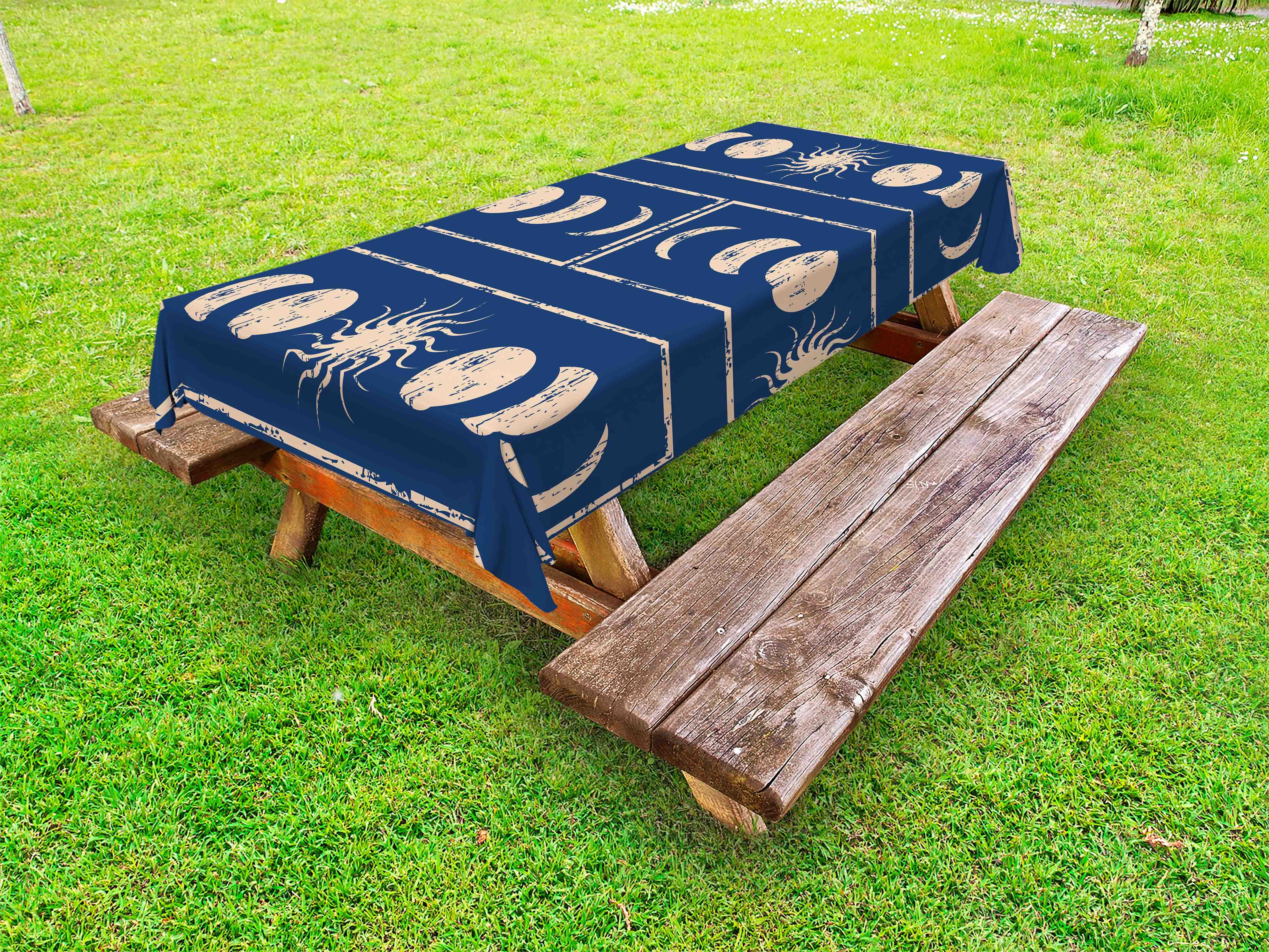 Sacred Geometry Outdoor Tablecloth, Grungy Display Ethnic Design of ...