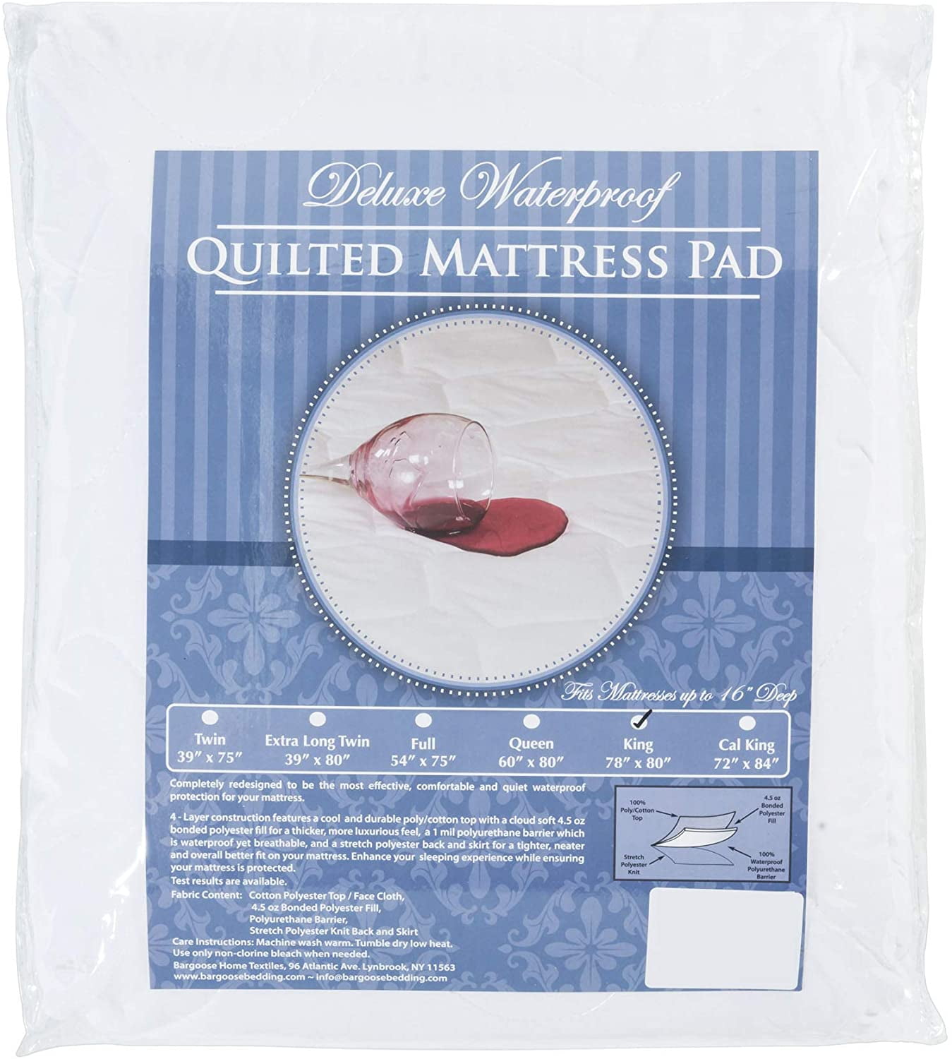 Deluxe Quilted Waterproof Mattress Pad, Queen - Walmart.com