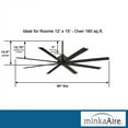 Minka-Aire Xtreme H2O 65-Inch 8-Blade Ceiling Fan in Coal Finish W ...