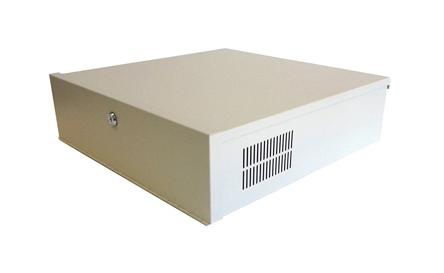 Heavy-Duty DVR Lock-Box with Fan, Ivory Color, 16 Gauge, Mountable ...