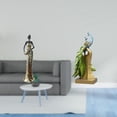CoudarTitie African Tribal Lady and Peacock Animal Figurine Vintage Art ...