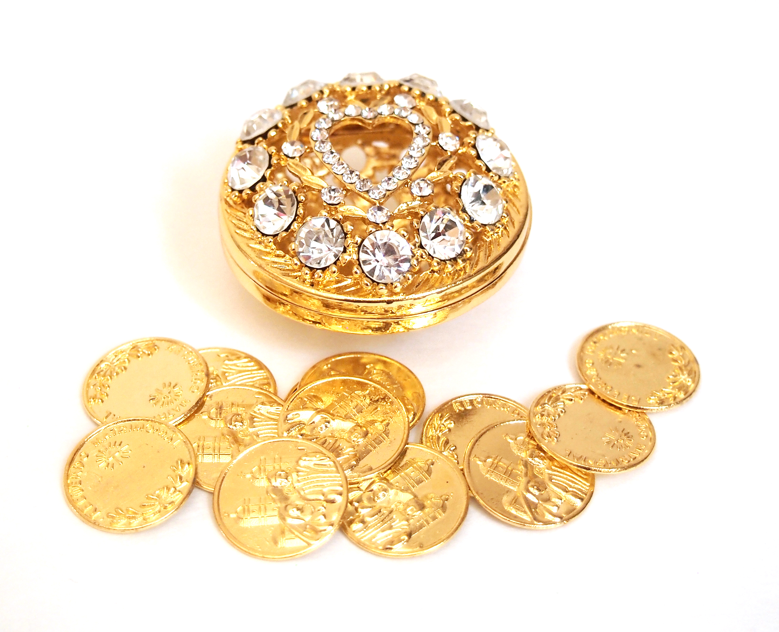 Weddings Decorations St Unity coins Benedict 14K white Laminated Gold ...