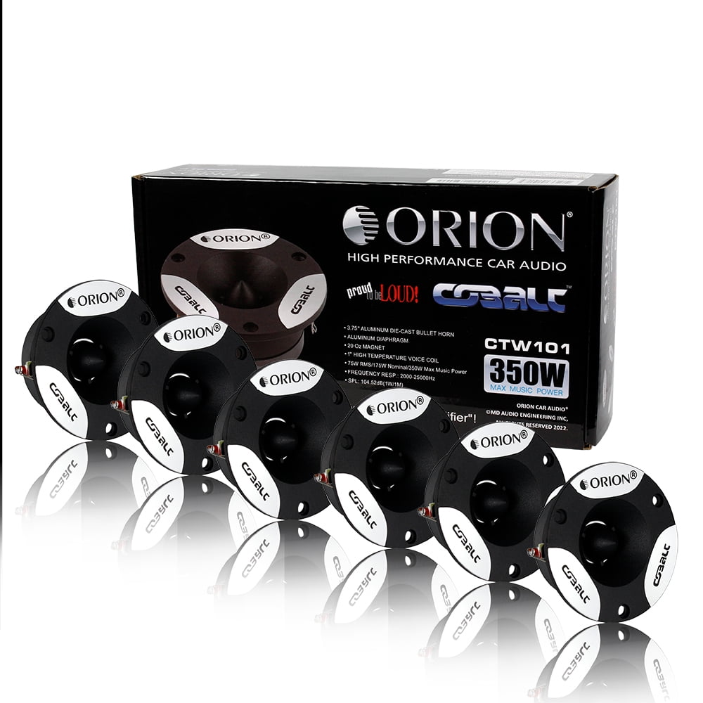 6 Orion Cobalt 3.75" Super Tweeters 350W Max Power Car Audio Three Pair ...