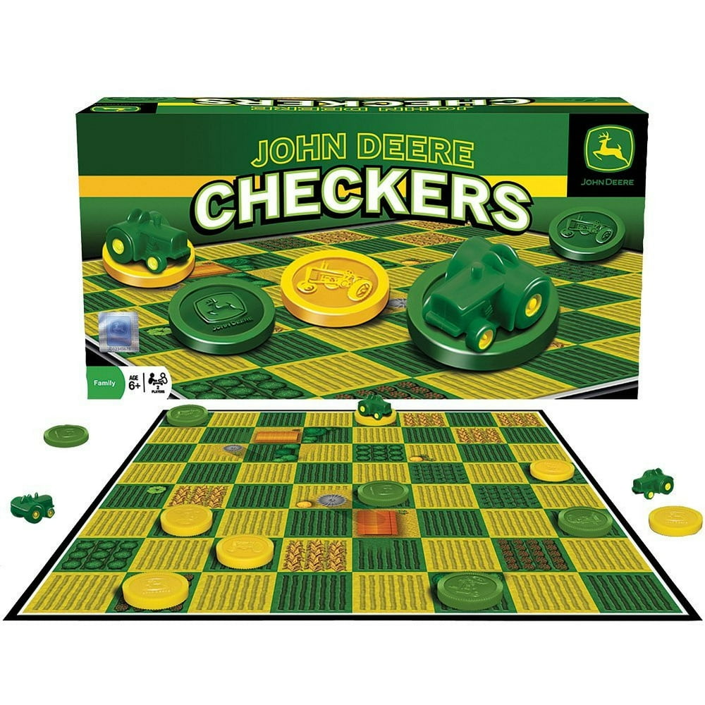 MasterPieces John Deere Classic Checkers Board Game - Walmart.com ...