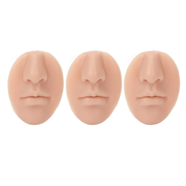 Silicone Nose Model,3pcs Silicone Nose Model Piercing Silicone Practice ...