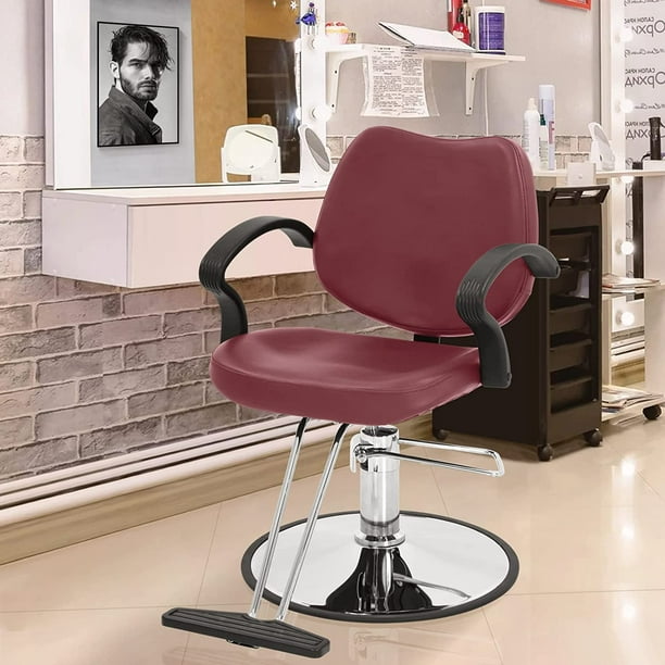 NiamVelo Salon Chair 360 Degrees Rolling Swivel Barber Chair Barbering ...