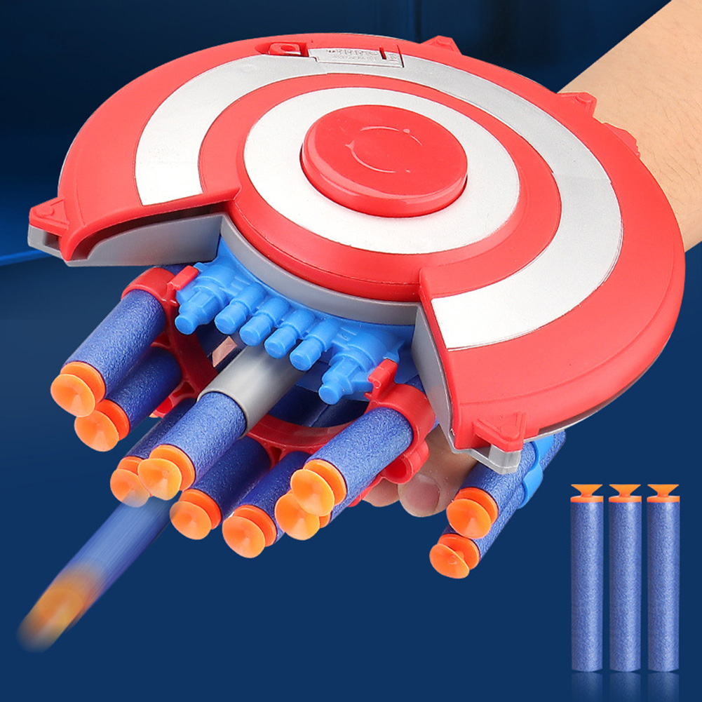 Spider Web Shooters Cosplay Launcher Dart Shooting Shield con 10 dardos ...