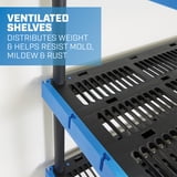 Hart 5-Shelf Plastic Storage Shelf, 24" W x 20" D x 72" H, Holds up to ...