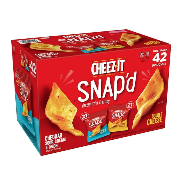 Cheez-It Snap'd, Variety Pack (0.75 oz., 42 pk.) - Walmart.com ...