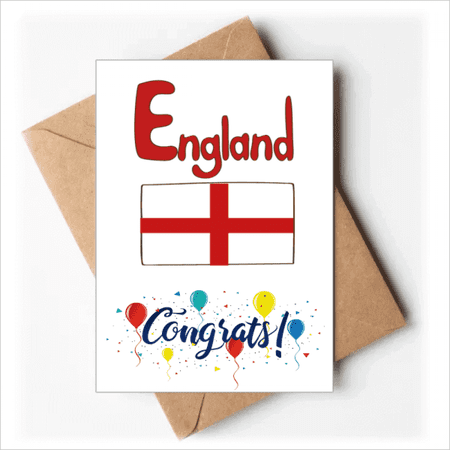 England National Flag Red Pattern Wedding Cards Congratulations ...