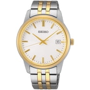 Seiko Men's Quartz Watch, White Dial, Leather Band, SRK050P1 - Walmart.com