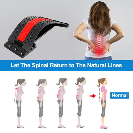 POINTERTECK Back Stretcher 4 Level Spine Stretcher Adjustable Back ...