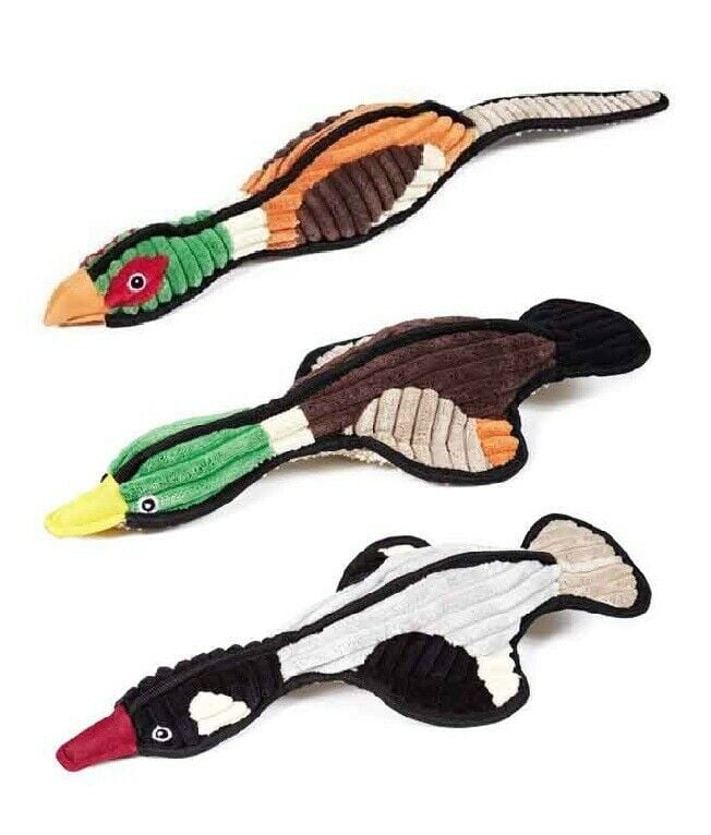 Large Flying Flock Dog Toys Plush Corduroy Canvas Birds Squeakers Pick ...