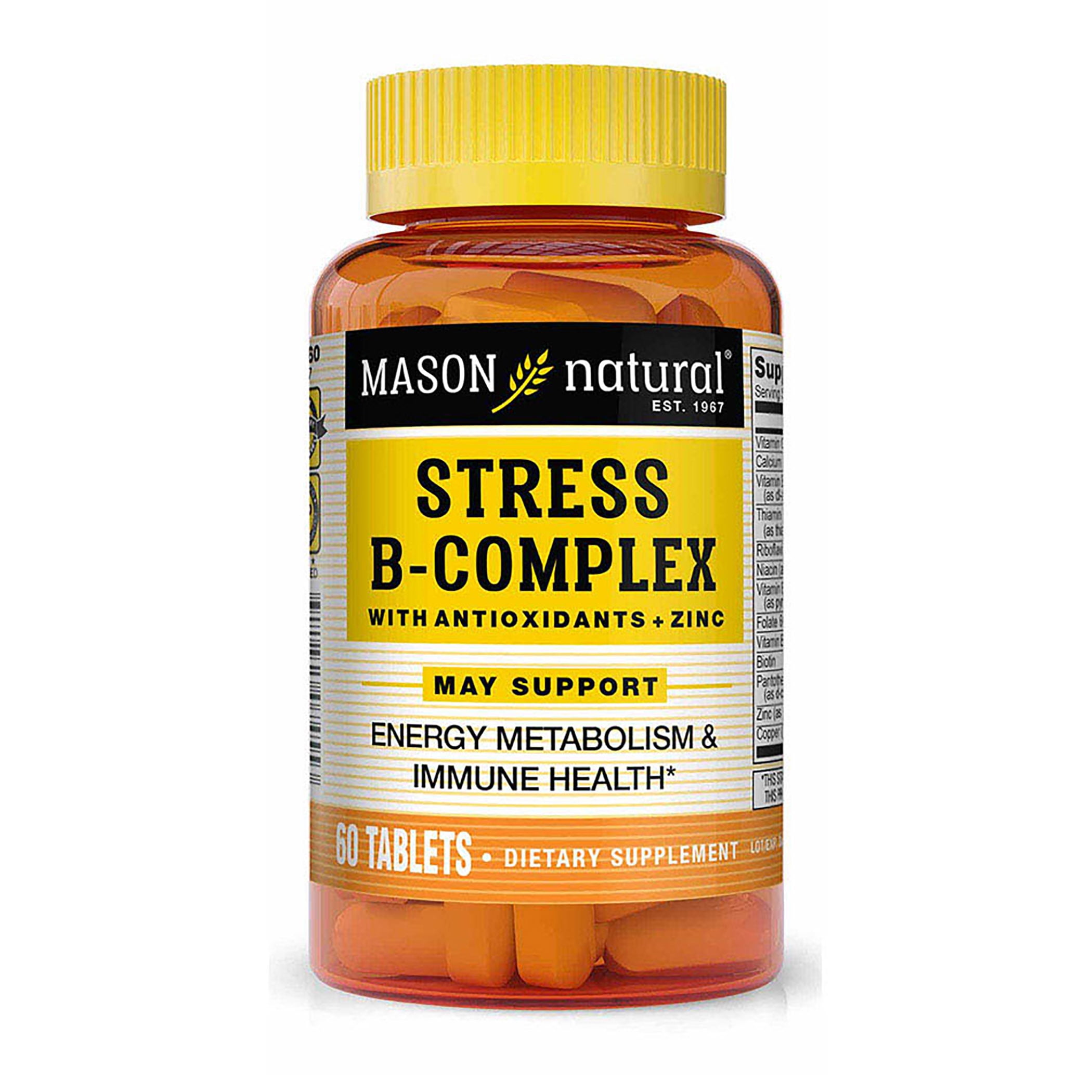 Mason Natural Stress B-Complex with Antioxidants + Zinc - Healthy ...