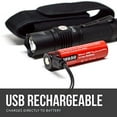 TX11-U Super Bright 1600 Lumens LED Flashlight, USB Rechargeable, Heavy ...