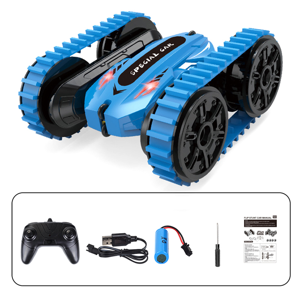 2.4G Remote Control Stunt Car Toy Q95 4WD RC Car 2In1Tracked Wheels ...