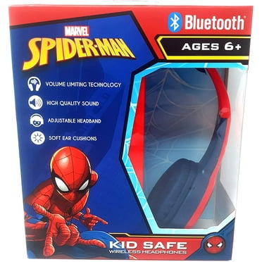 Spiderman Kids Adjustable Headband Bluetooth Headphones with Microphone ...