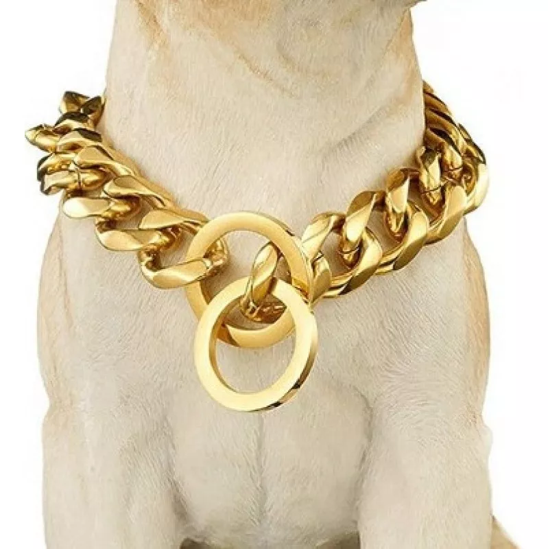 Cadena Para Perros Tipo Cubano, Color Dorado, Tipo Castigo | Walmart en ...
