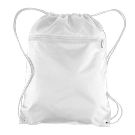 Wholesale Drawstring Bags Polyester Backpacks with Front Zipper Pocket ...
