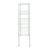 Hyper Tough 4-Tier Wire Shelf Unit, White, Garage Storage, Storage Rack ...