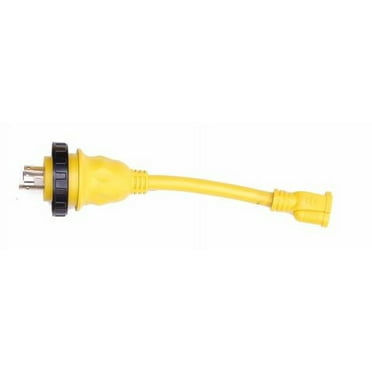 Amp Up Marine & RV Cords 125v 30a x 25' Marine Shore Power Cord, Yellow 21312 - Walmart.com